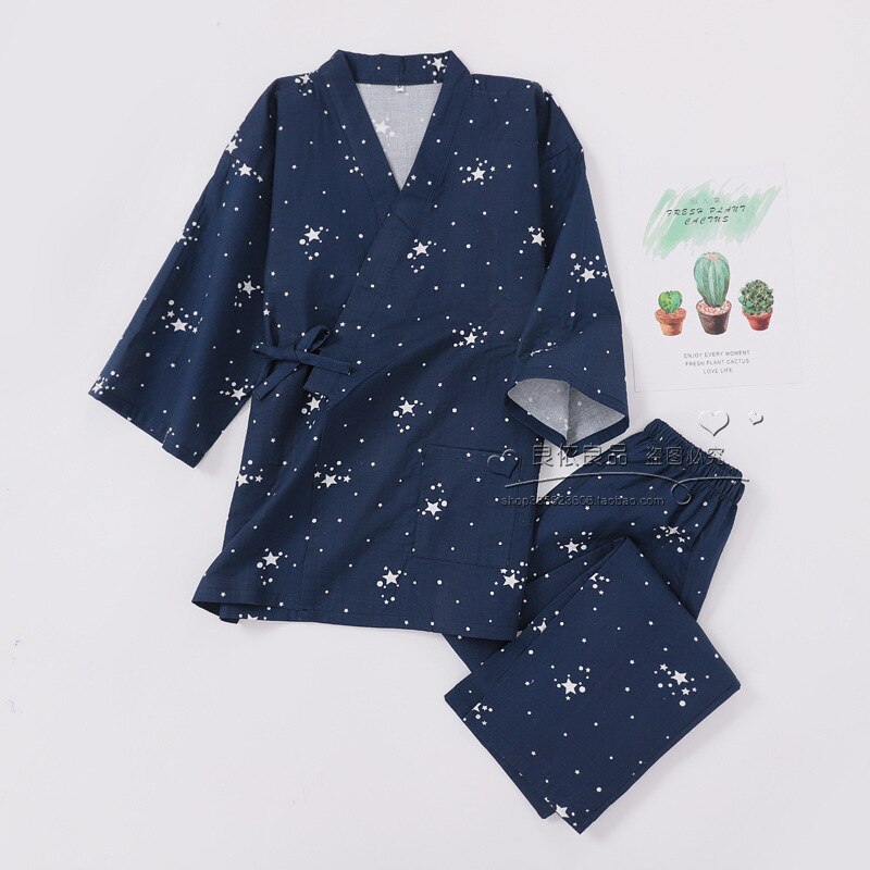 Couple Japanese Style Cotton Gauze Kimono Yukata M... – Grandado