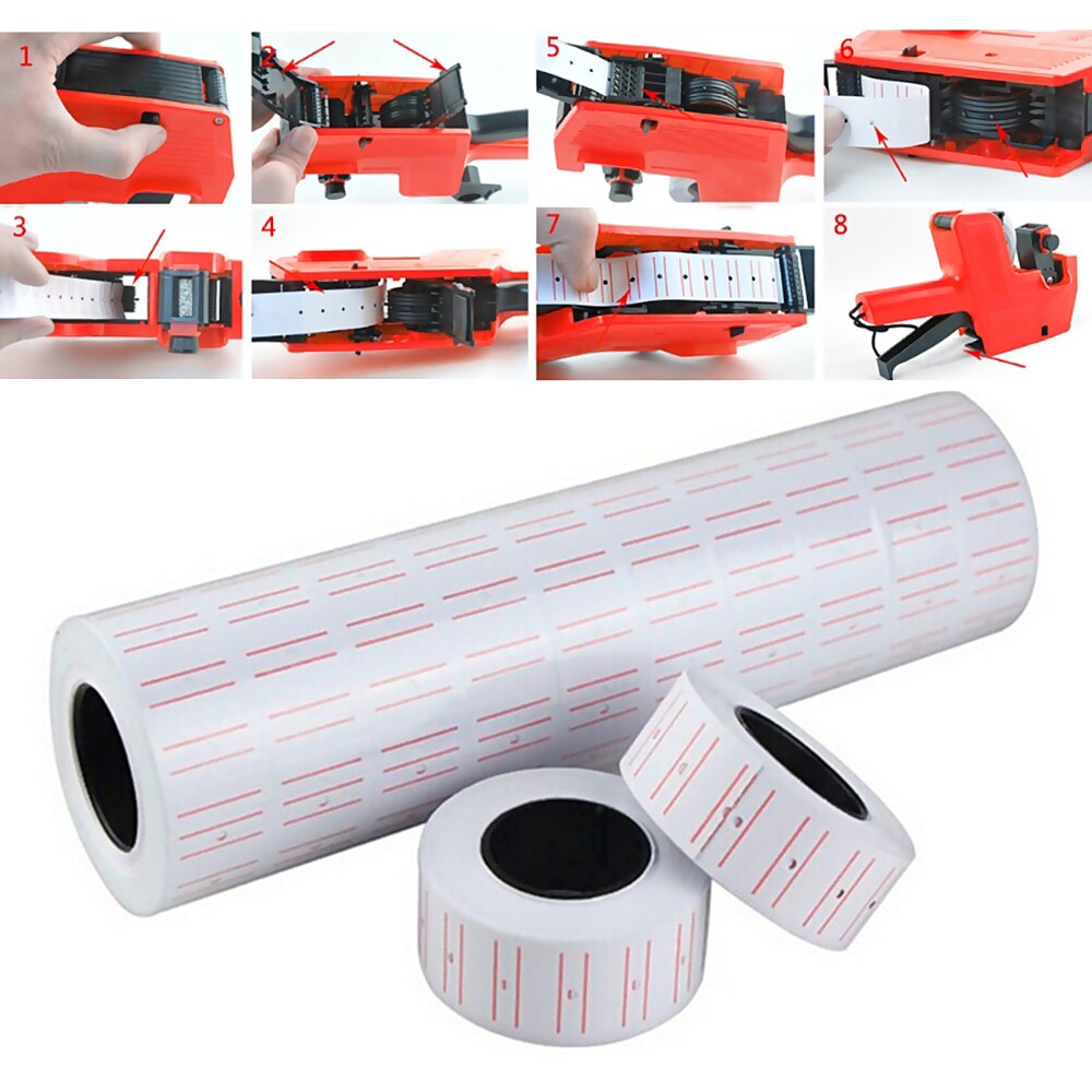 Red Paper Self Adhesive Price Marked Labels White ... – Grandado