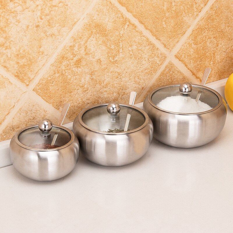 Stainless Steel Seasoning Pot Pepper Jar Spice Sal... – Grandado