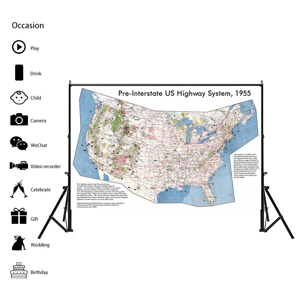 150x100cm Pre-Interstate American Highway System T... – Grandado
