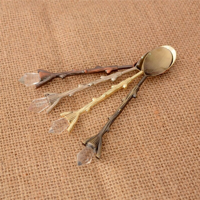 Alloy Crysatl Tea Spoon Court Tree Branch Small Sp... – Vicedeal