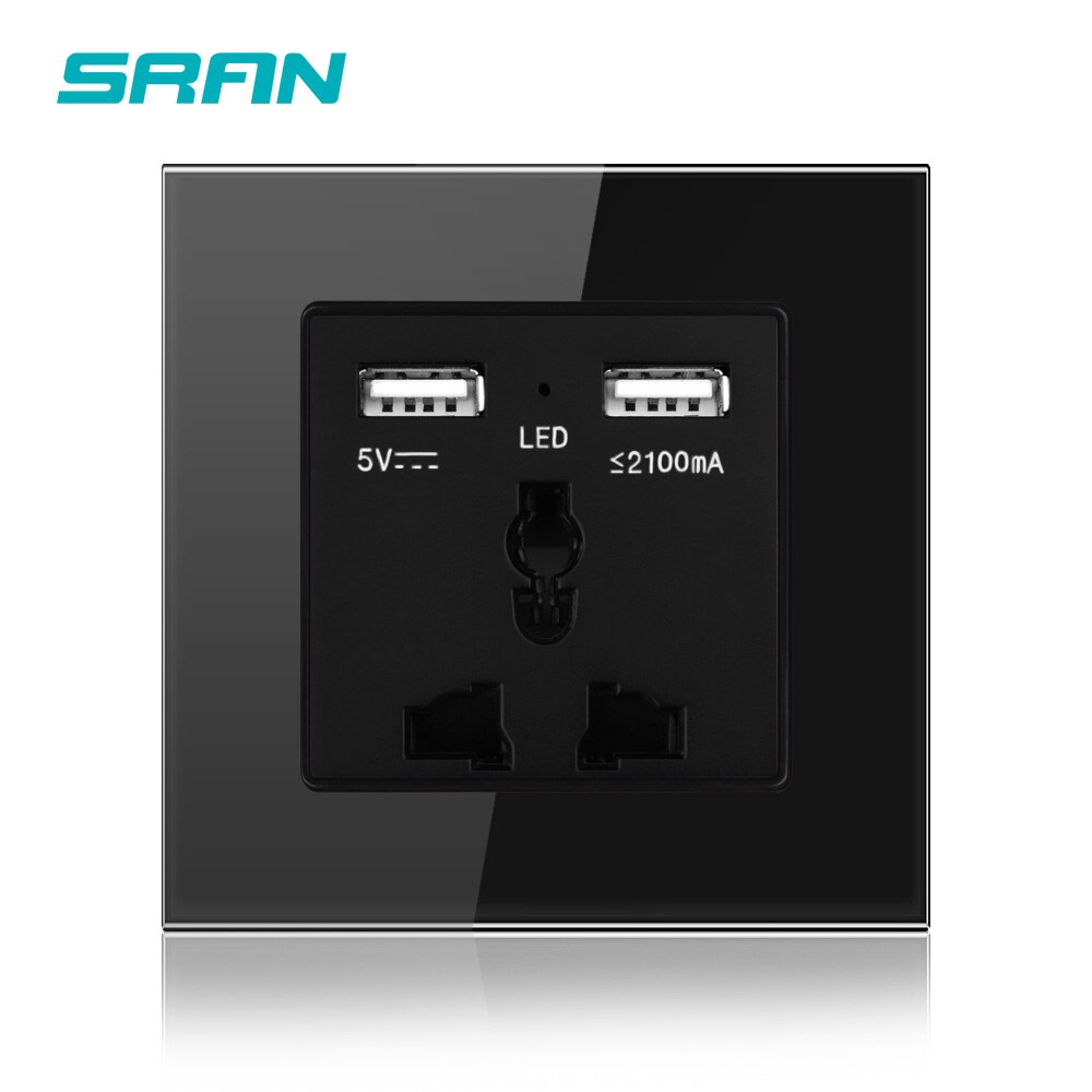 SRAN 3 pin universal power socket with USB,dual us... – Grandado