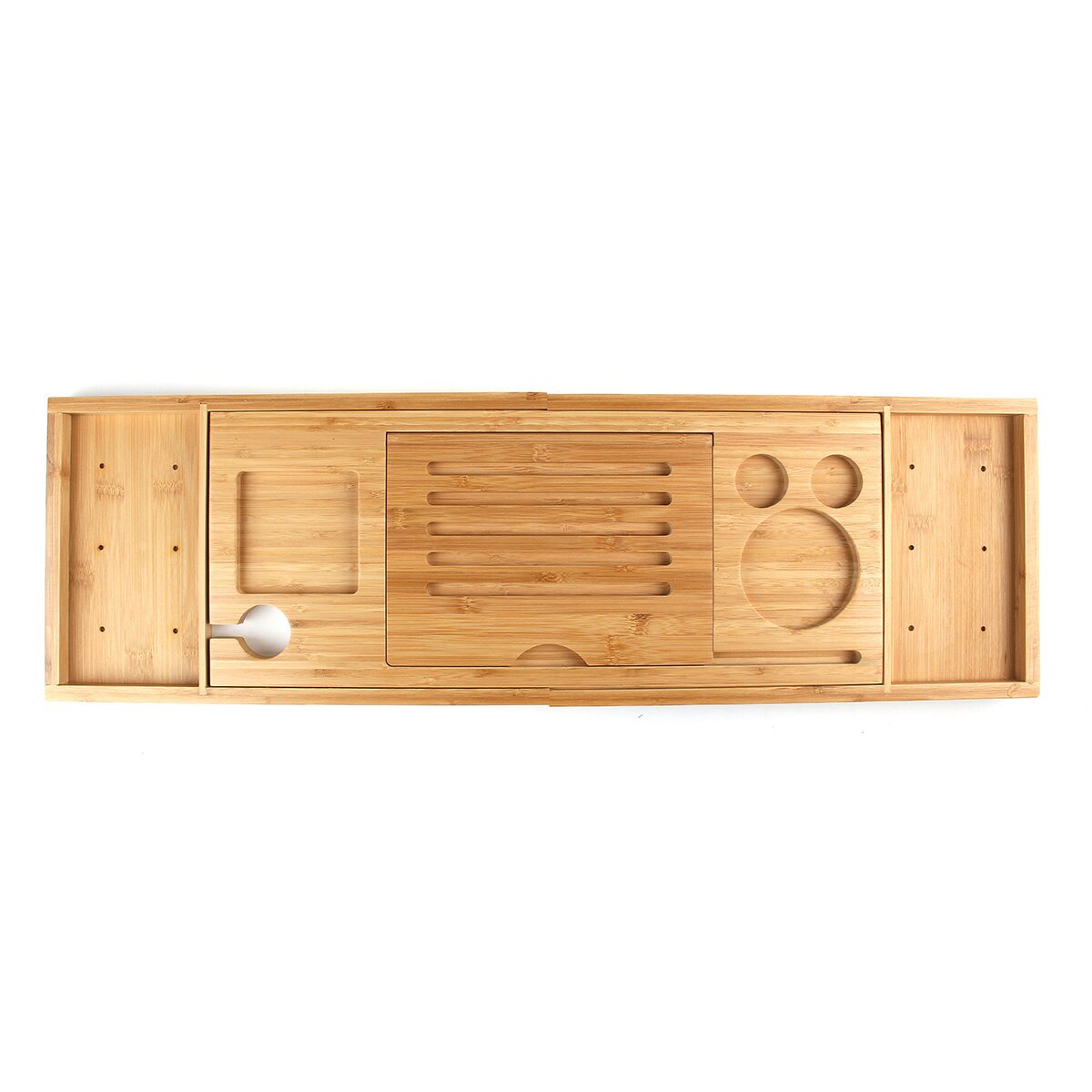 Extendable Bamboo Bathtub Tray Caddy Spa Bath Orga... – Grandado