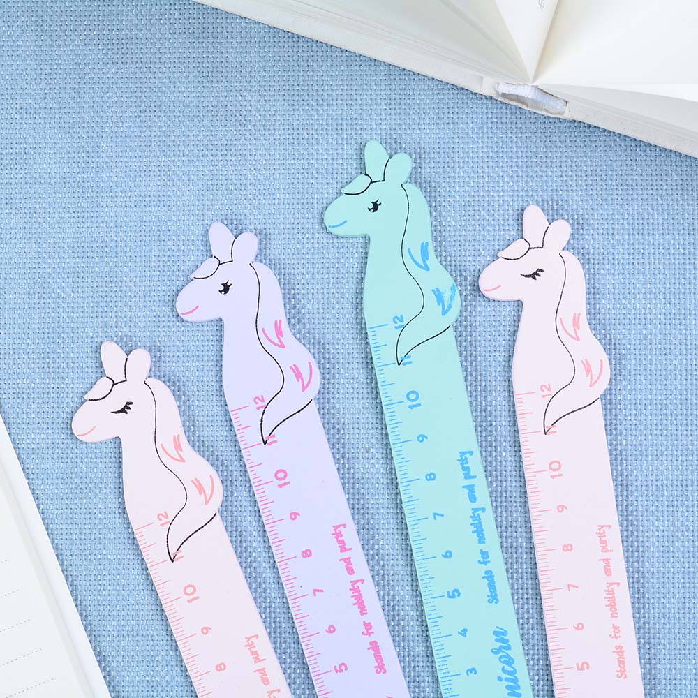 12cm Unicorn Cartoon Wooden Ruler Stationery For S... – Grandado