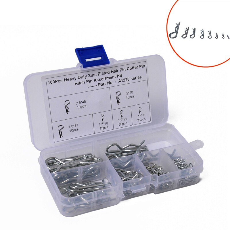 100Pcs Carbon Steel Galvanized Steel Hairpin R Typ... – Grandado