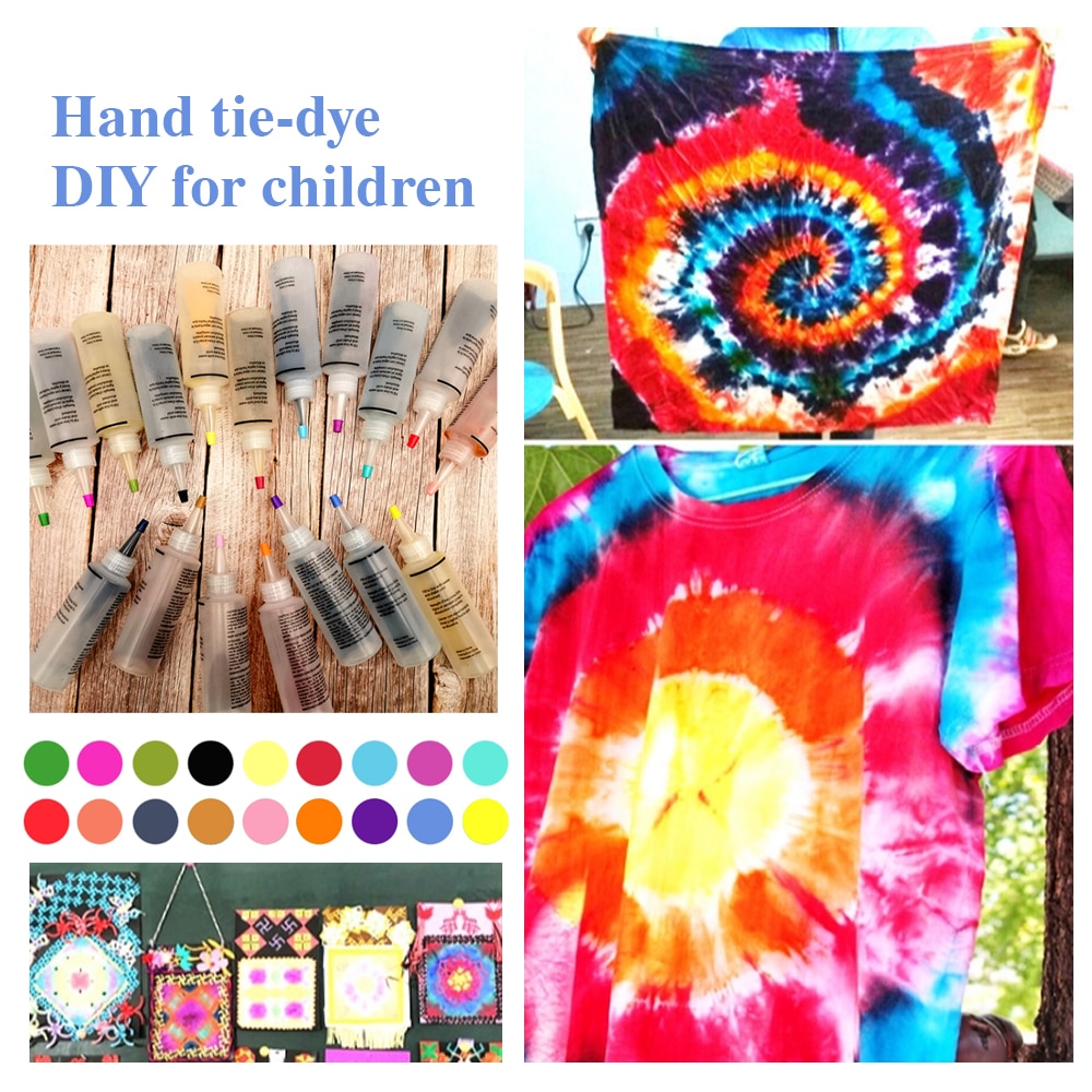 18pcs Tie Dye Kit Non Toxic DIY Clothing Graffiti ... – Vicedeal