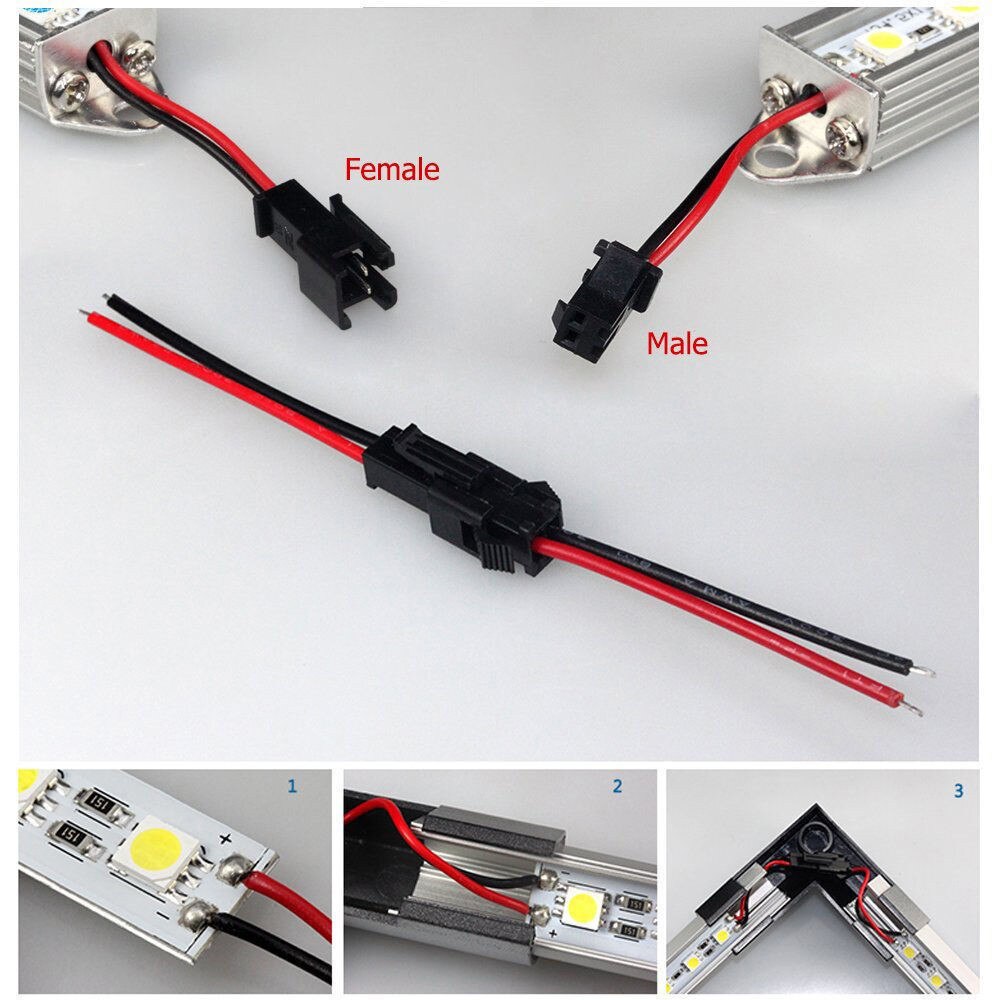 10Pairs 2PIN Male and Female Connector Wire Cable ... – Grandado