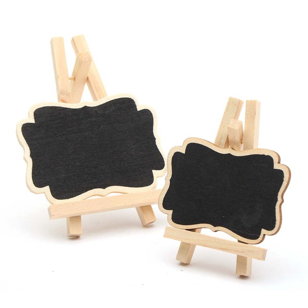 BLEL 10Pcs Mini Wooden Blackboard Message Chalkboa... – Grandado