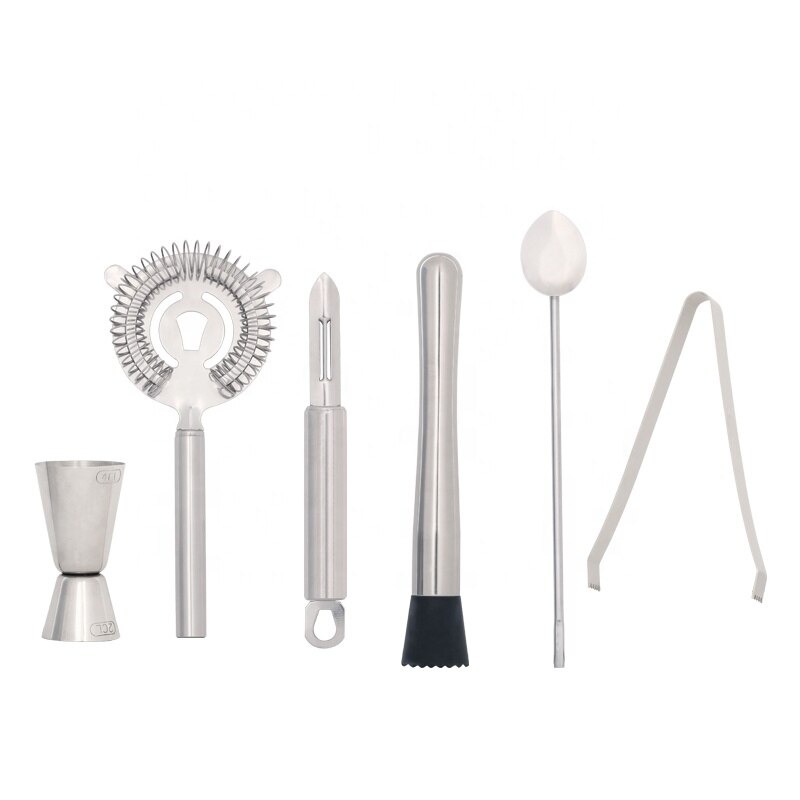 combination 6pcs stainless steel silver bartender ... – Vicedeal