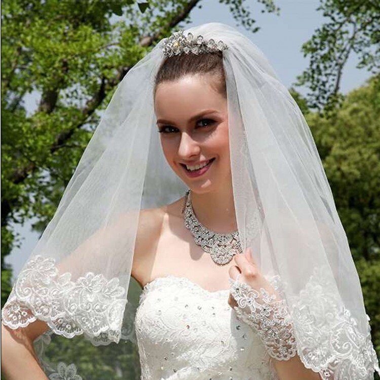Delightful velos de novia Bride Bridal Veils Acces... – Grandado