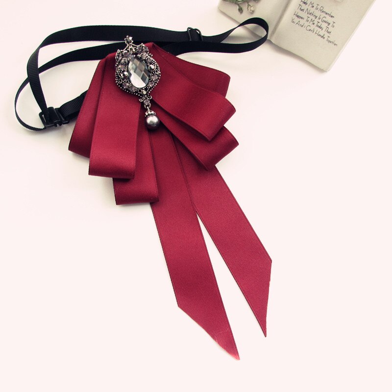 Stof Doek Kunst Strik Broche Rhinestone Bow Tie Co... – Grandado