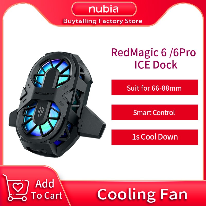 Nubia-enfriador de ventilador de doble núcleo para teléfono de videojuegos, 100% Original ...