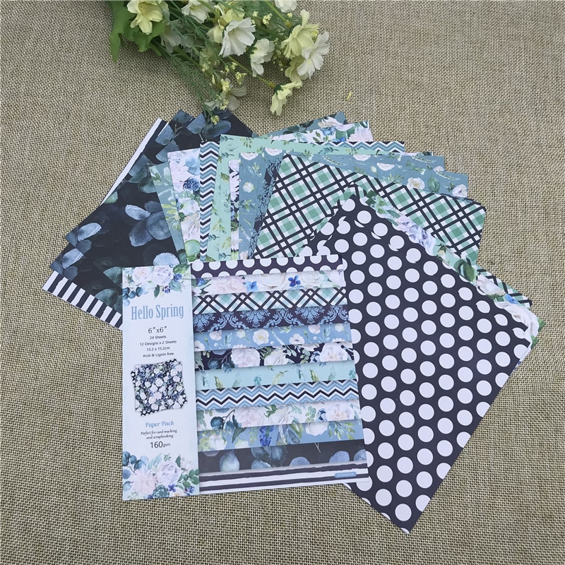 24 sheet 6"X6"Hello spring patterned pap... – Grandado