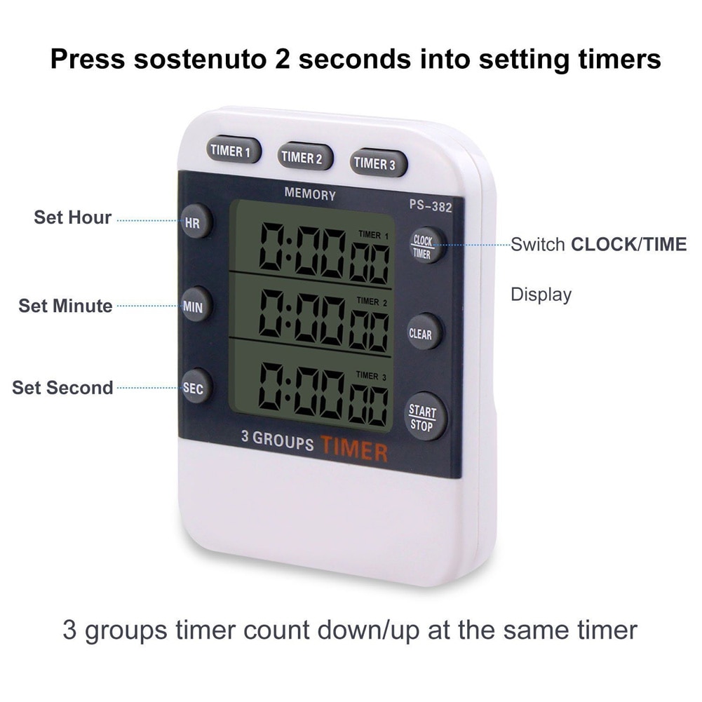 Triple Count Digital Timer Practical Clock Gadgets... – Grandado