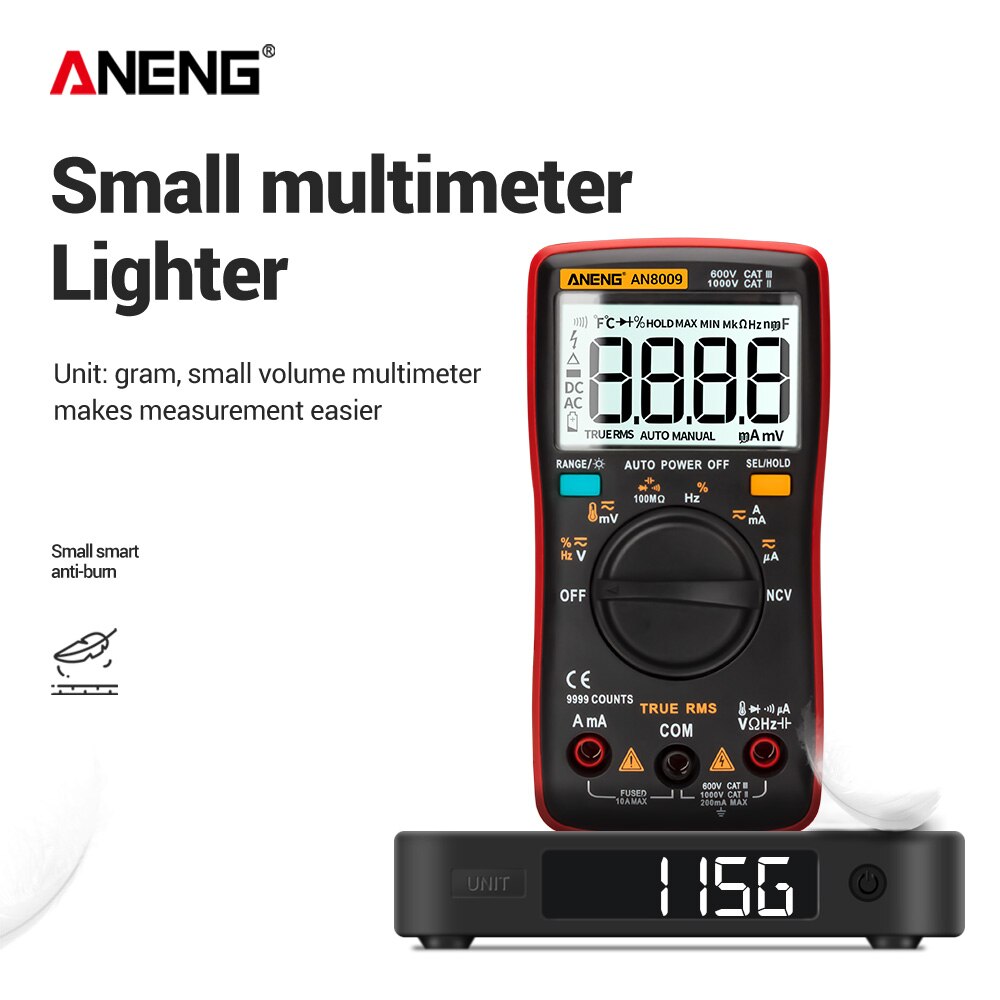 ANENG AN8009 True-RMS Digital AC/DC Multimeter Tra... – Grandado ANENG AN8009 True-RMS Digital AC/DC Multimeter Tra... – Grandado