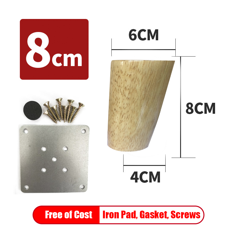 4PCS Oak Wood 80x58x38mm Furniture Legs Reliable D... – Grandado