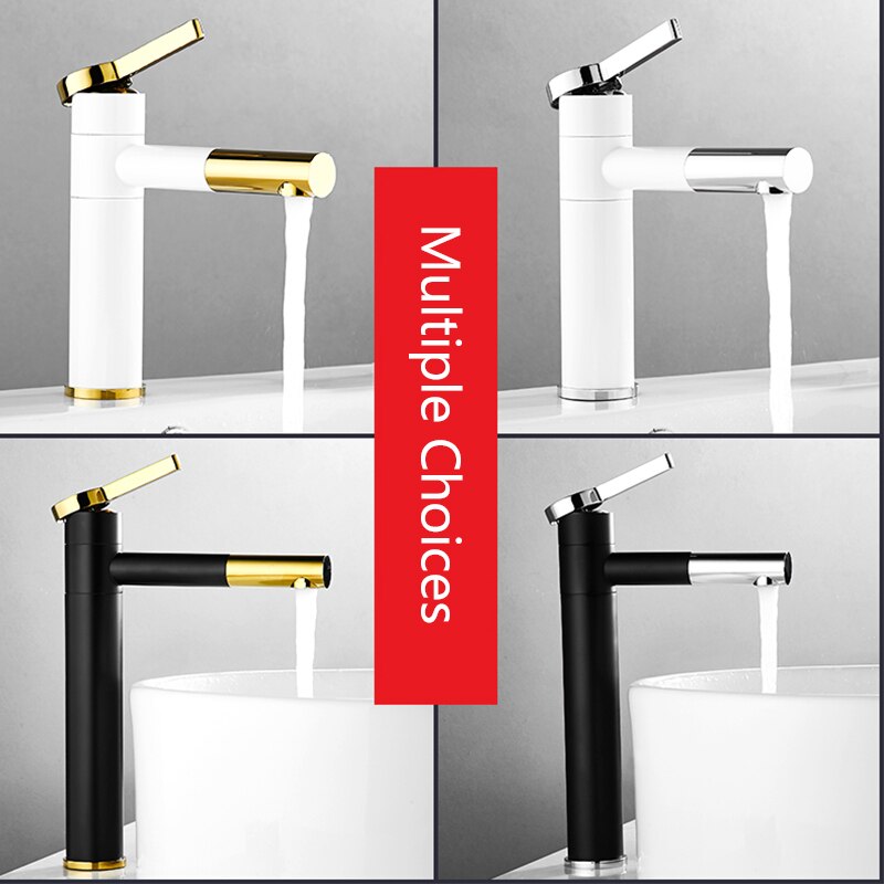 H Brass Short/High Bathroom Basin Faucet Cold Mixe... – Grandado