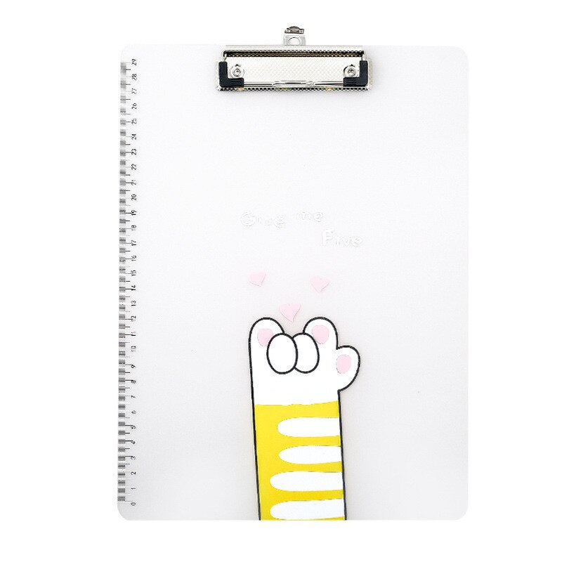 Cute Transparent A4 Clipboard Writing Pad With Metal Hook Plastic File Folder Document Holders ...