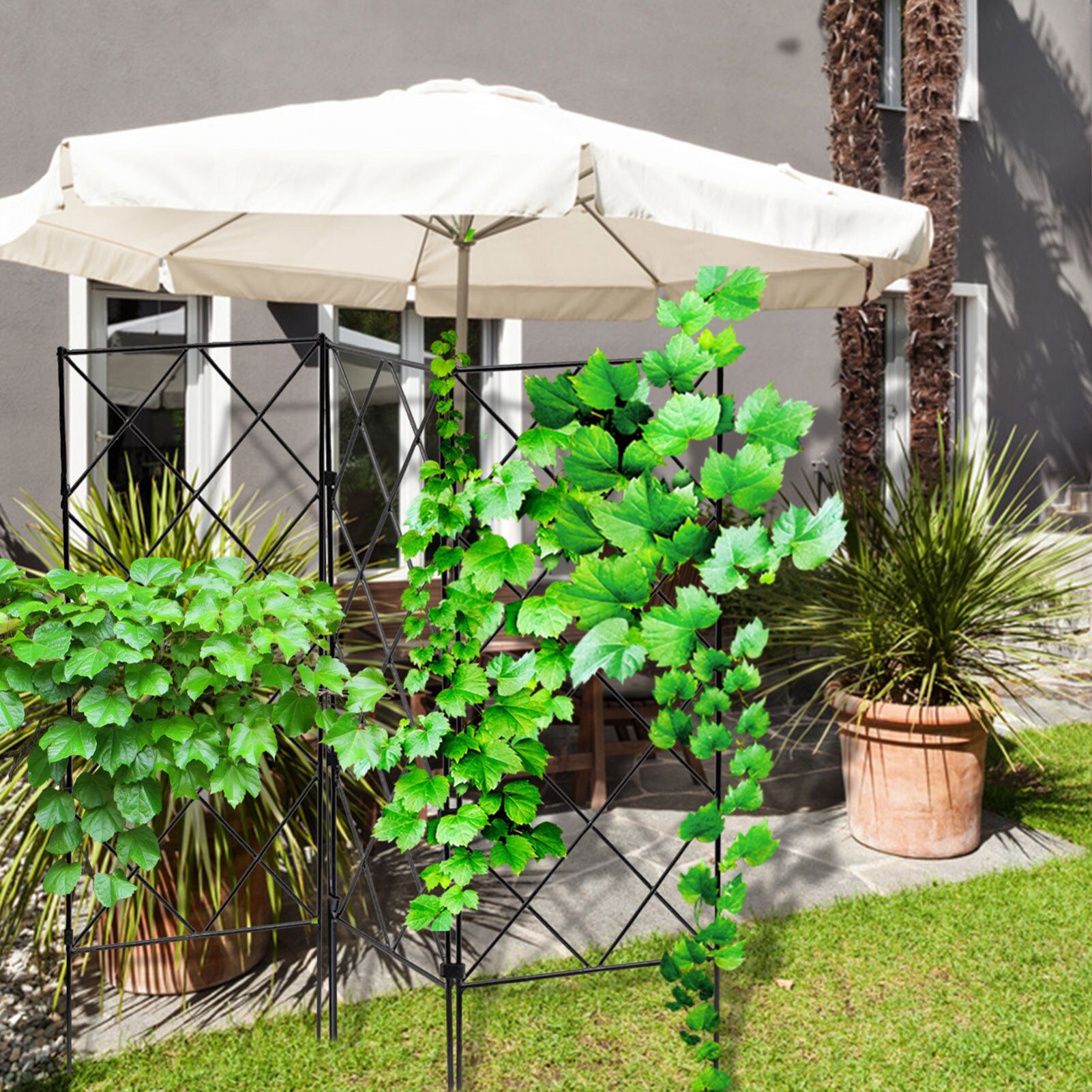 3pcs Foldable Plant Arch Climbing Trellis Frame Ga... – Grandado