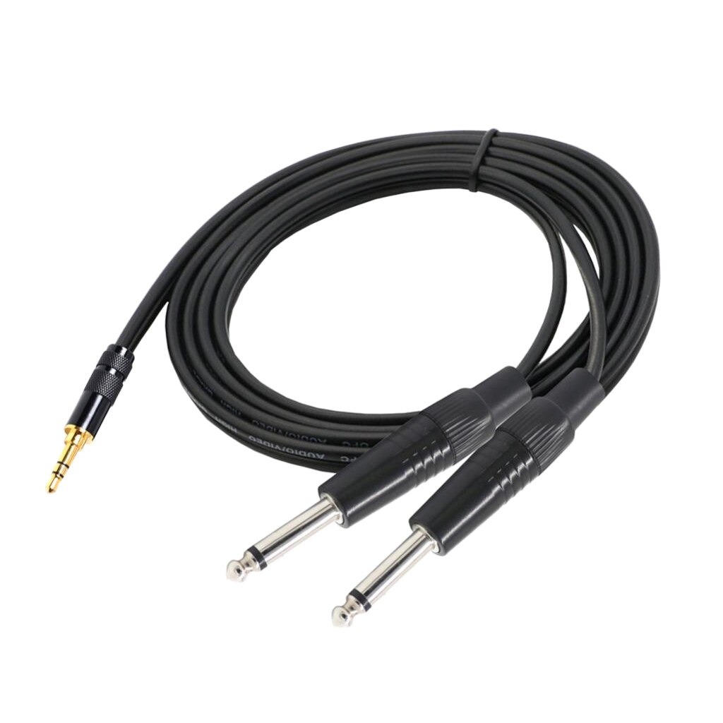 6.35mm 1/4 Stereo TRS Female to 2 Dual 3.5mm 1/8 M... – Vicedeal