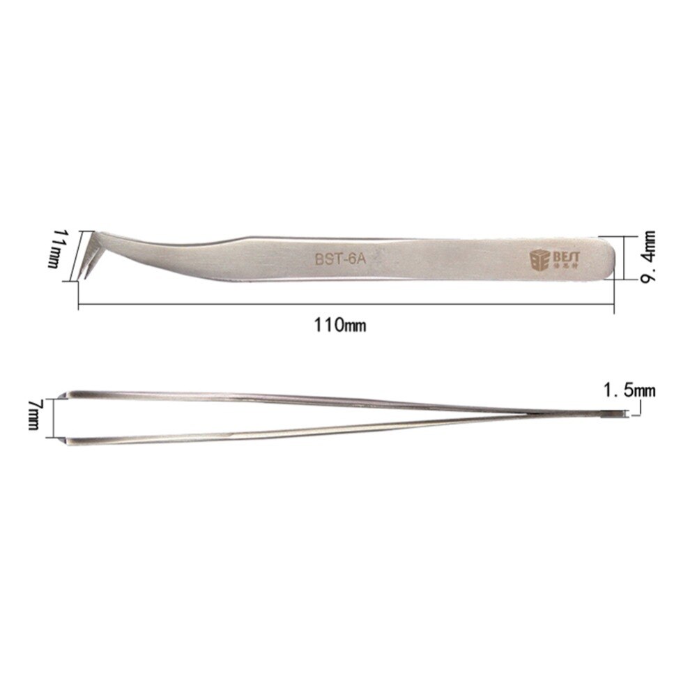 6A Eyelash Tweezers Stainless Steel Anti-Static 3D... – Vicedeal