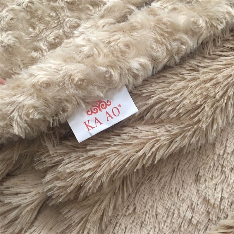 100% Polyester Plush PV Rose Fur Fluffy Warm Soft ... – Grandado