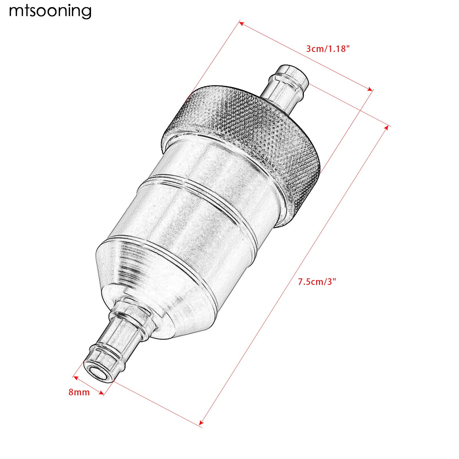 mtsooning Black 8mm 5/16" Motorcycle Inner Fu... – Grandado