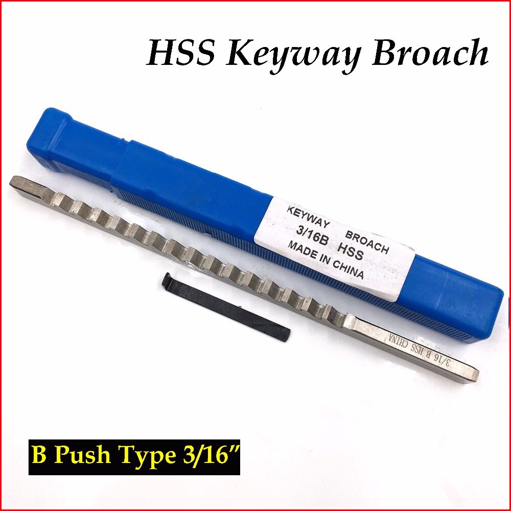 3/16 B Push-Type HSS Keyway Broach Inch Size with ... – Vicedeal