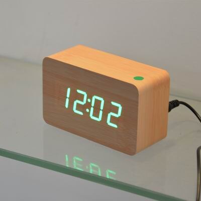 Suncree Modern Wooden LED Digital Alarm Clock,Desk... – Grandado