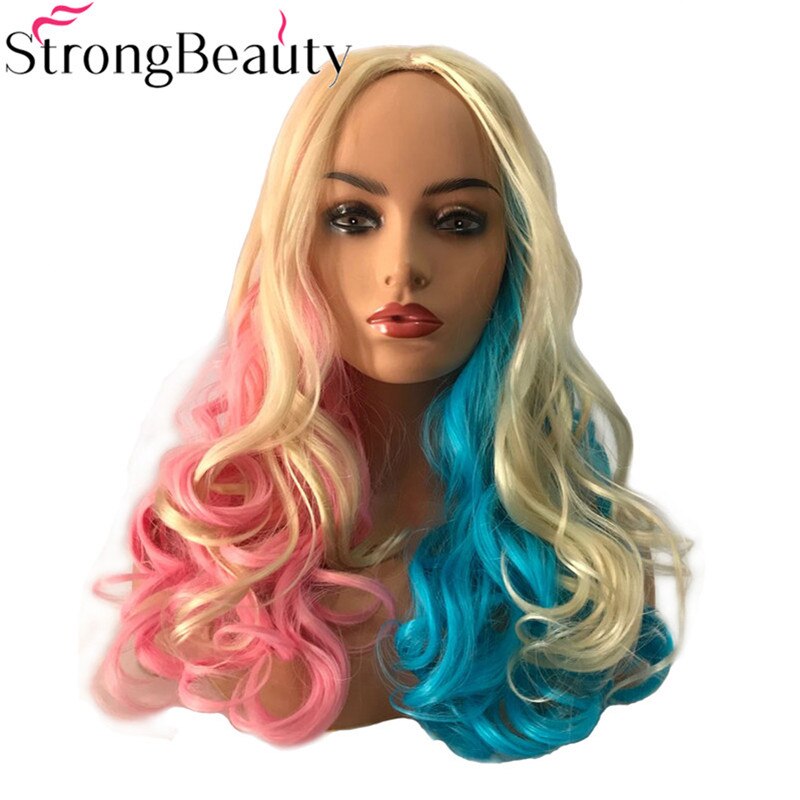 StrongBeauty Rainbow Cosplay Wig Long Curly Synthe... – Grandado