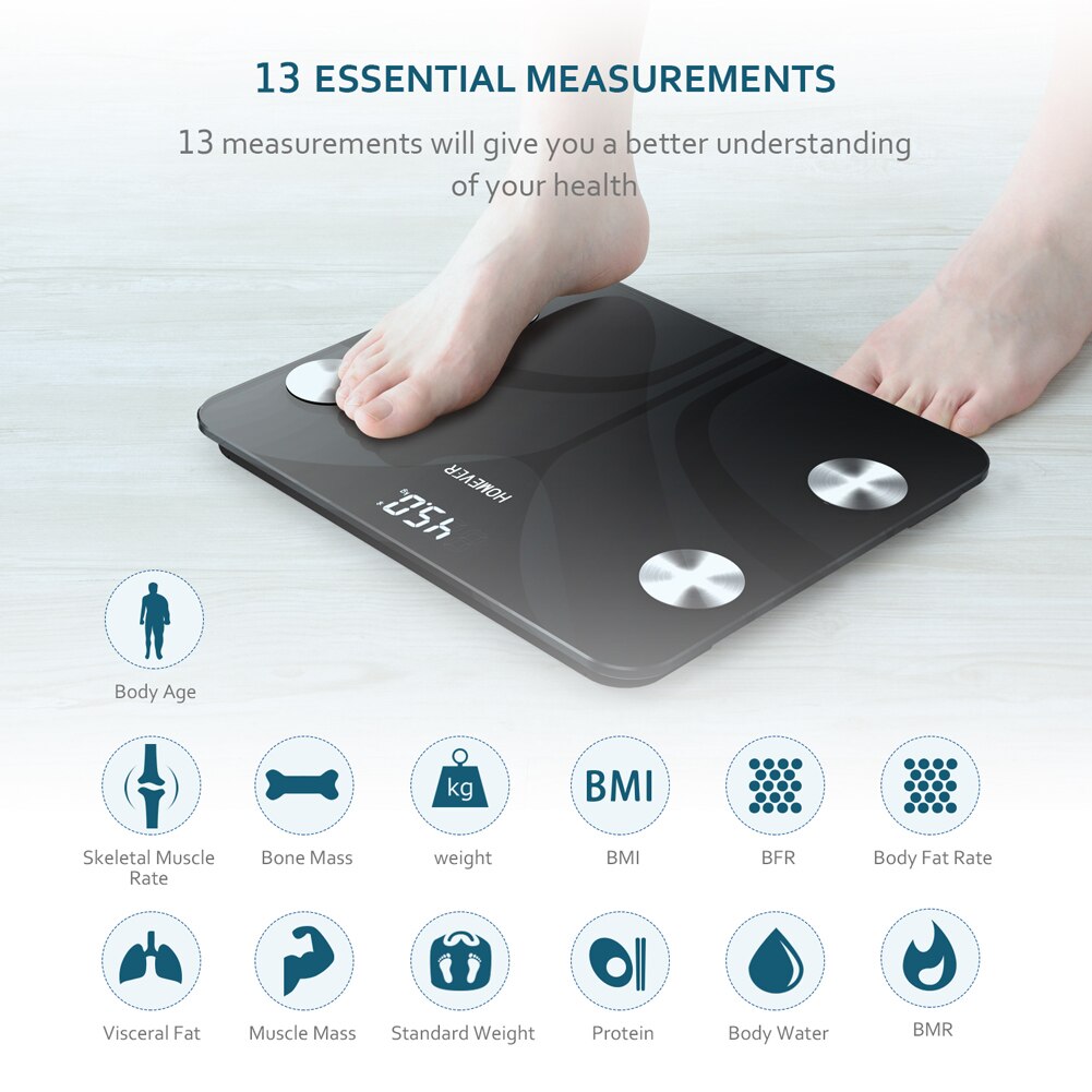 FG220LB-A Bluetooth-compatible Body Fat Scale Smar... – Vicedeal