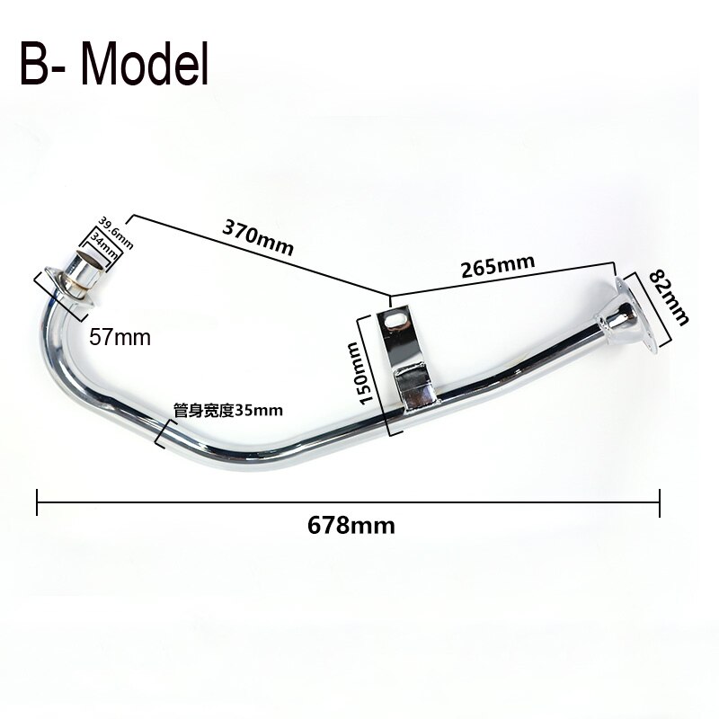 CG125 WY125 Motorcycle Exhaust Pipe Before Retro R... – Vicedeal