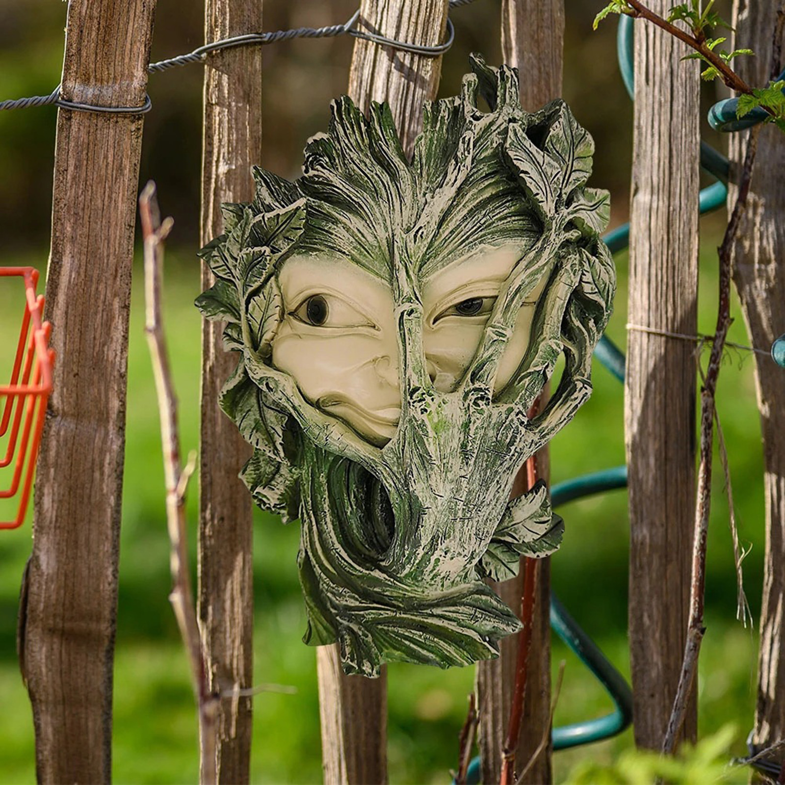 Women Face Tree Decor Resin Garden Peeker Sculptur... – Grandado