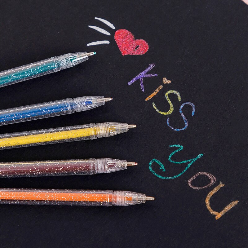 8 Colors/12 Colors Glitter Gel Pen Cute Colored Dr... – Grandado
