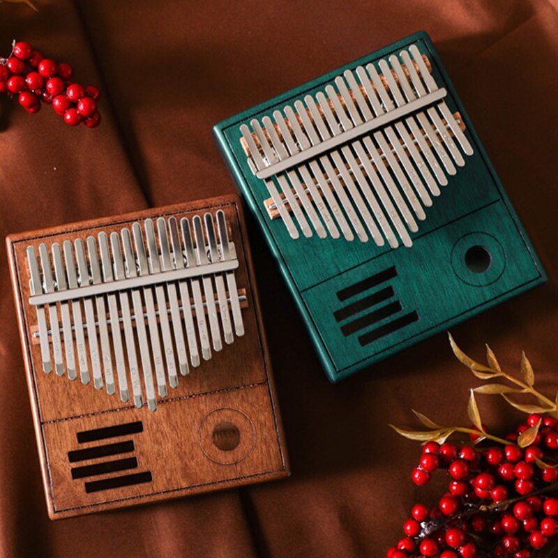 Kalimba 17 nycklar tumme piano mahogny kropp tumme... – Vicedeal