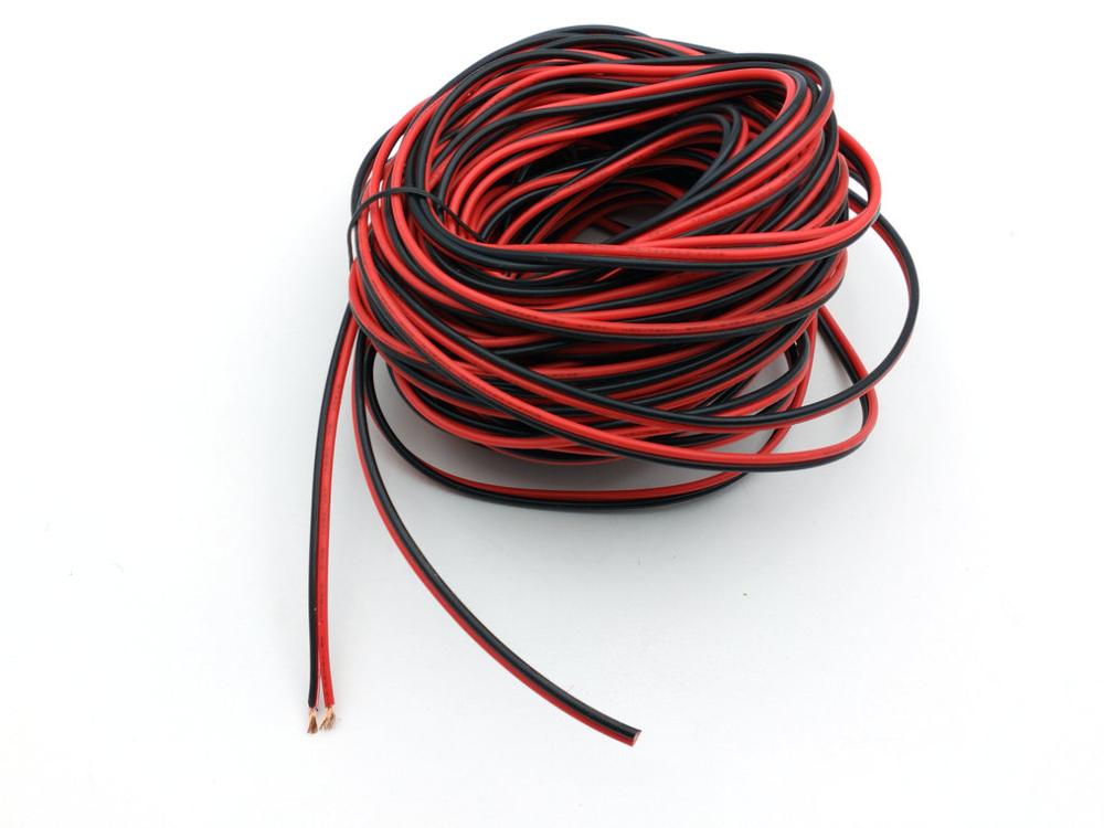 1 Reel 10M 18AWG (Zwart + Rood) Zip Draad KOPER – Grandado