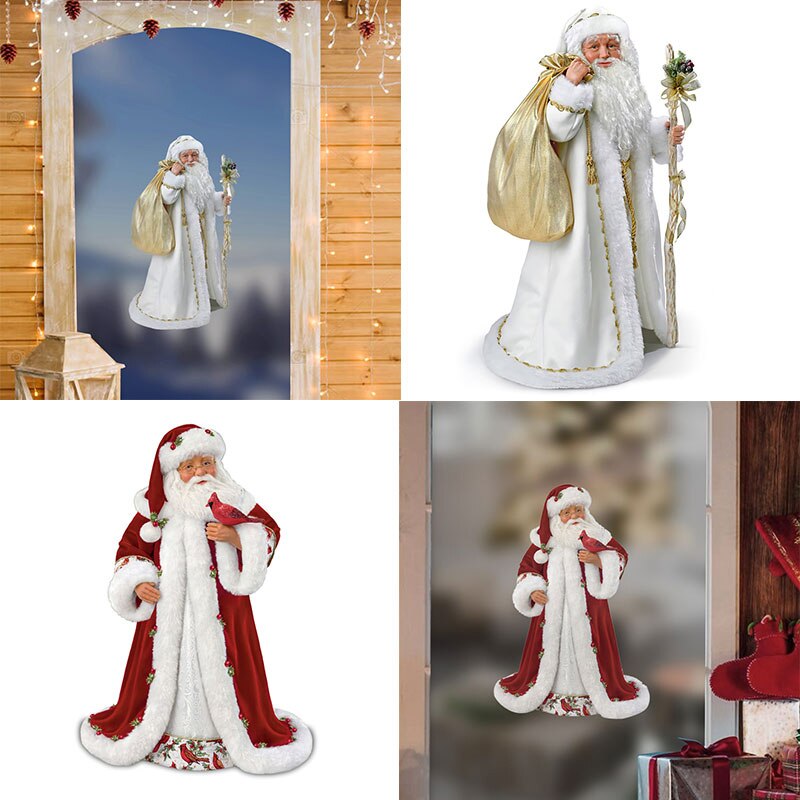 PVC Stickers Christmas Santa Wall Sticker for Kids... – Grandado