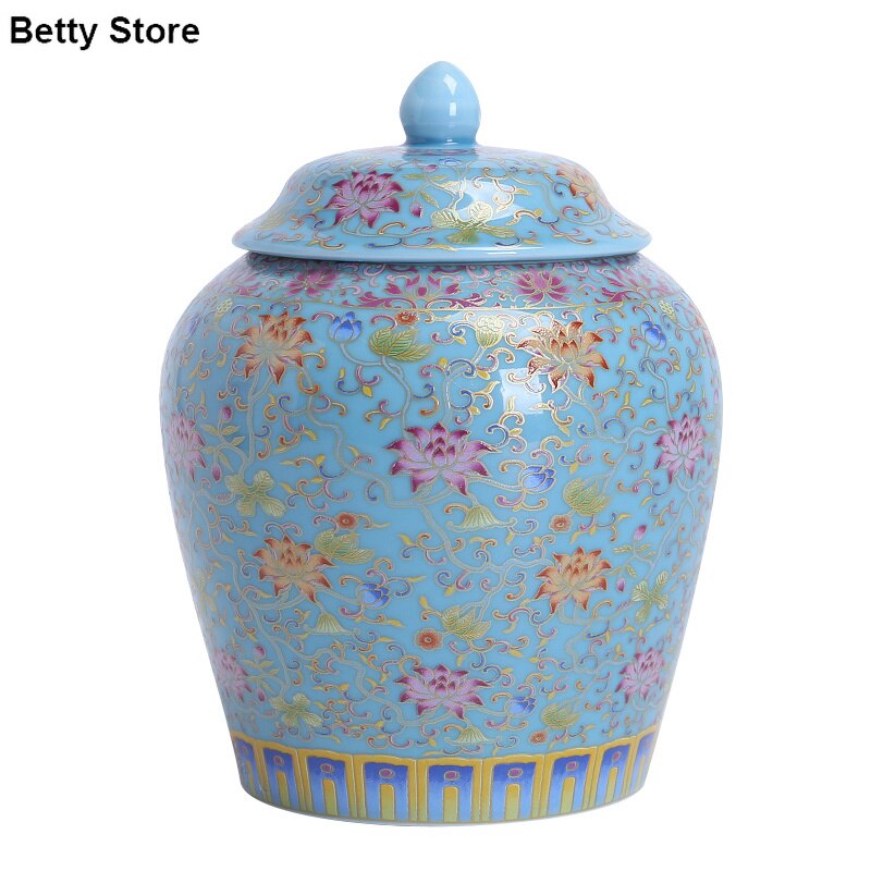 European Style Painted Ceramic Sealed Tea Cans wit... – Grandado