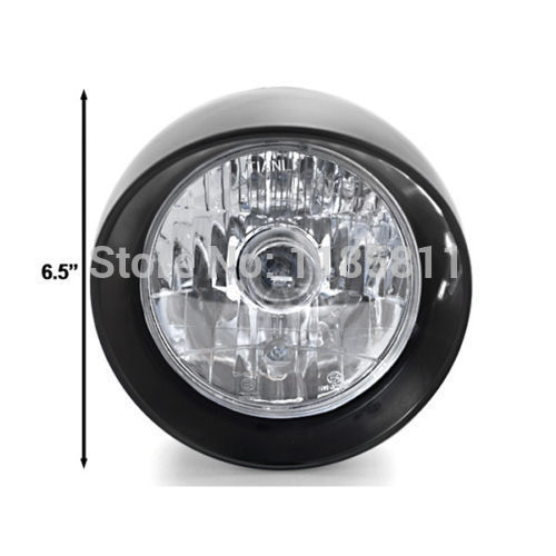 Motorcycle Headlight Black W/ Bracket Chrome LOW & HIGH BEAM For Honda ...