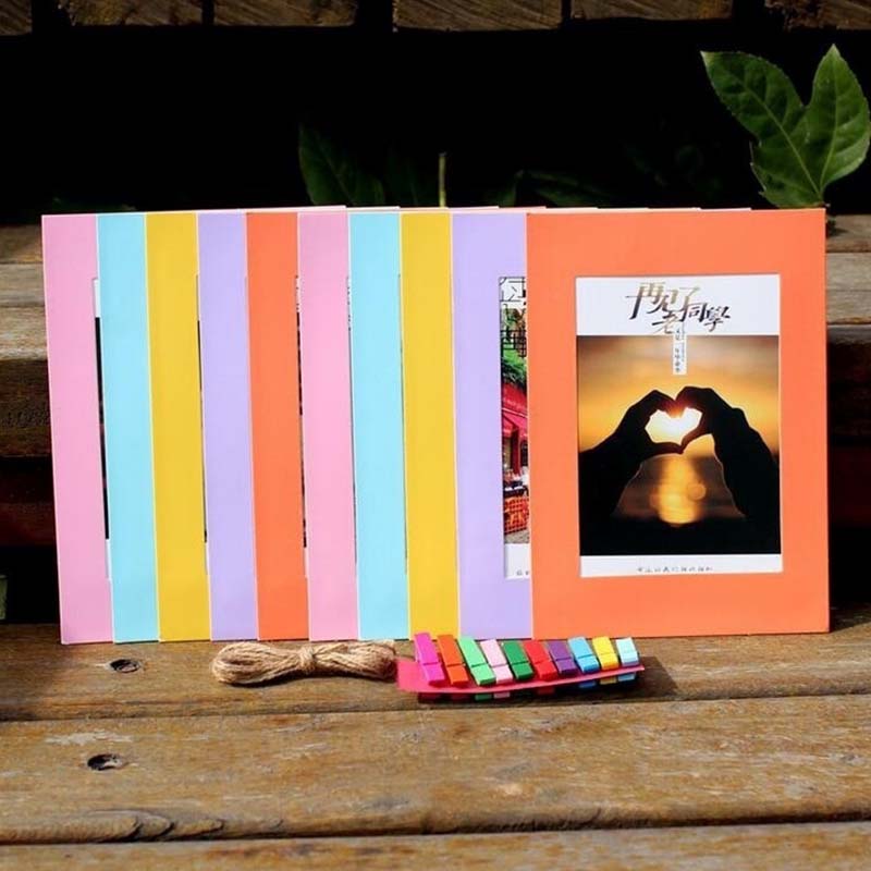 10pc Combination Paper Photo Frame with Clips and ... – Grandado