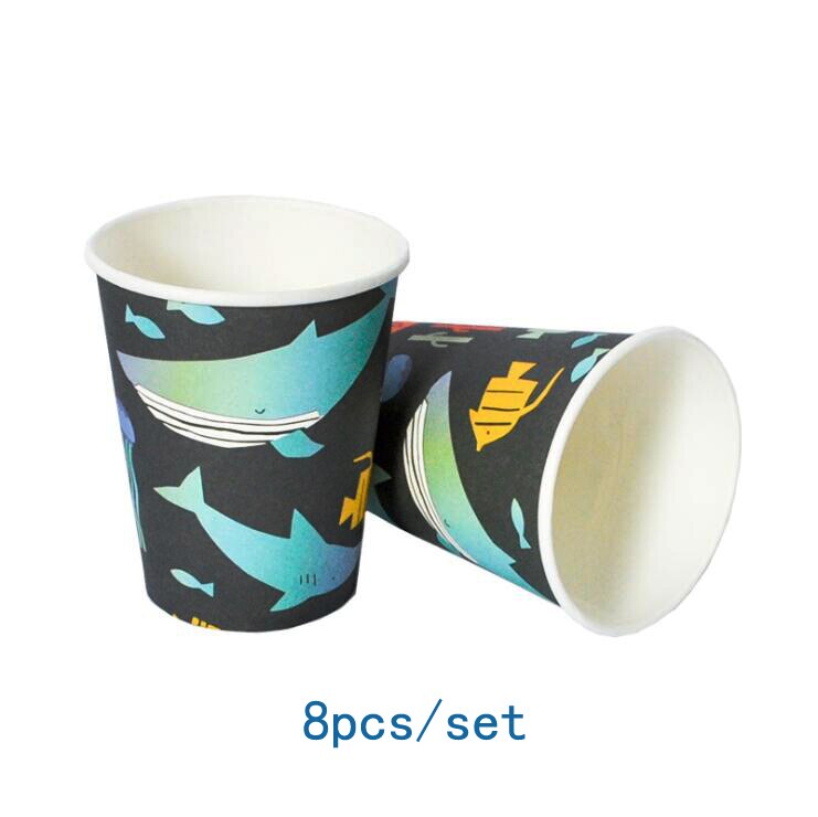 8PCS/Set Cartoon Shark Disposable Tableware Sea An... – Grandado