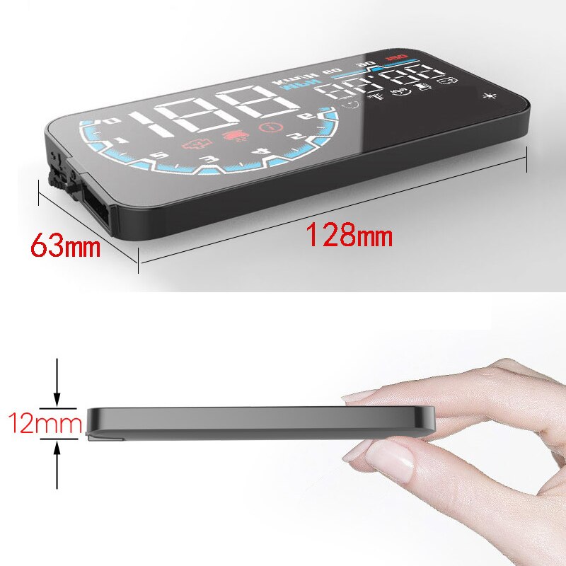 HUD Head Up Display OBD II EUOBD Computer Speedome... – Grandado