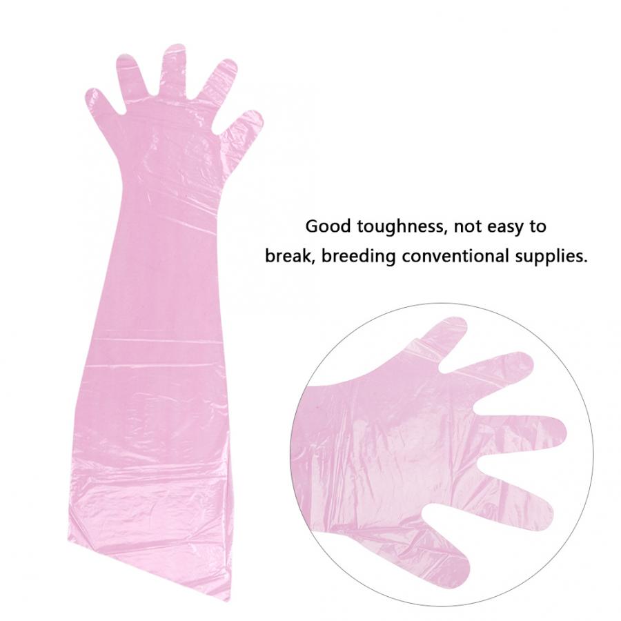 50Pcs Disposable Soft Film Gloves Transparent Long... – Grandado