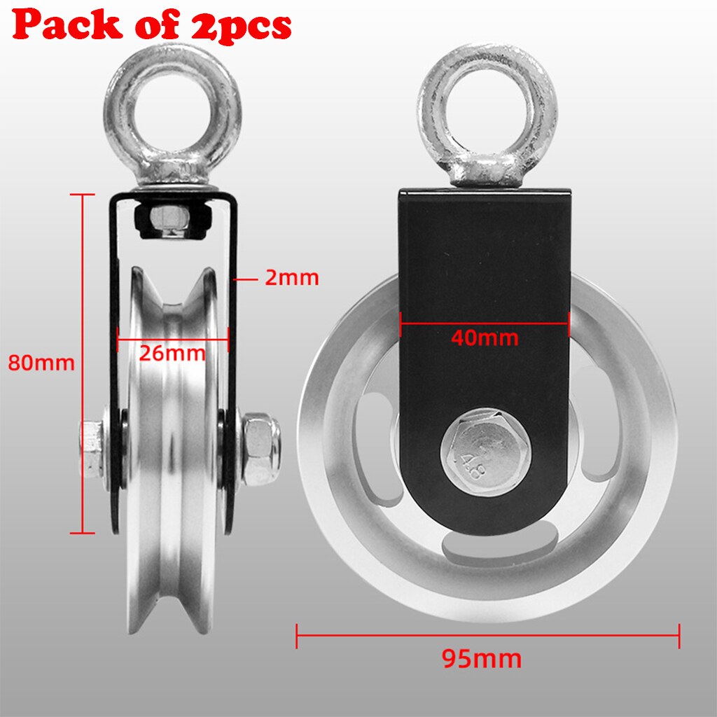 2 Stuks Single Wheel Swivel Katrol Fitness Lift Ka... – Grandado