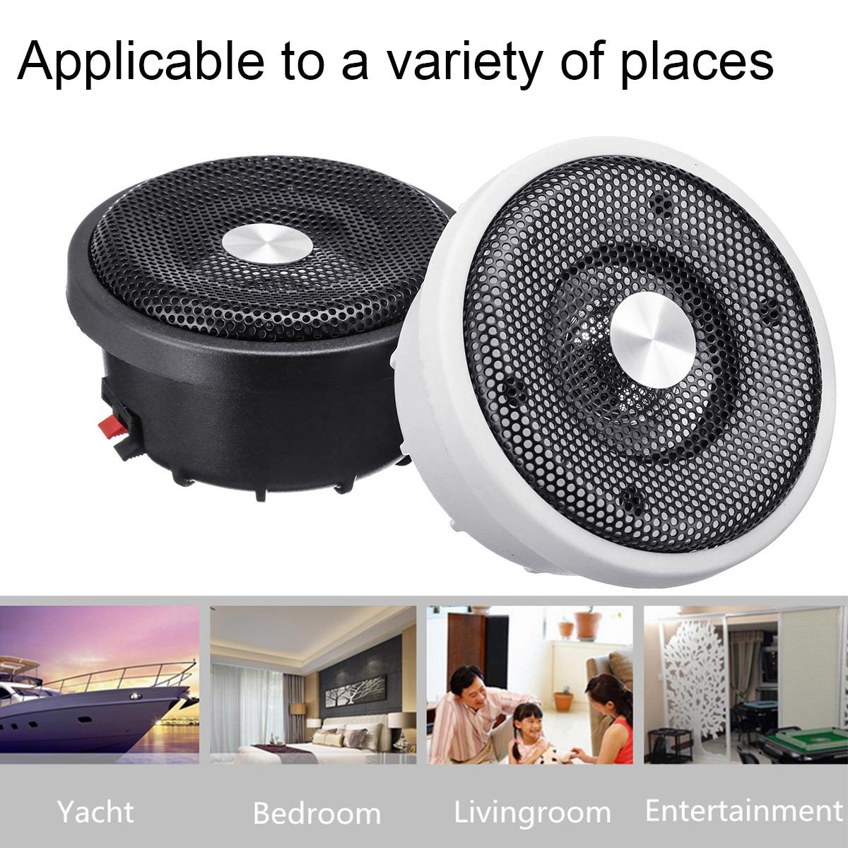 2 Pcs 15W Wall Mount Ceiling Speaker 3.5 Inch Home... – Vicedeal