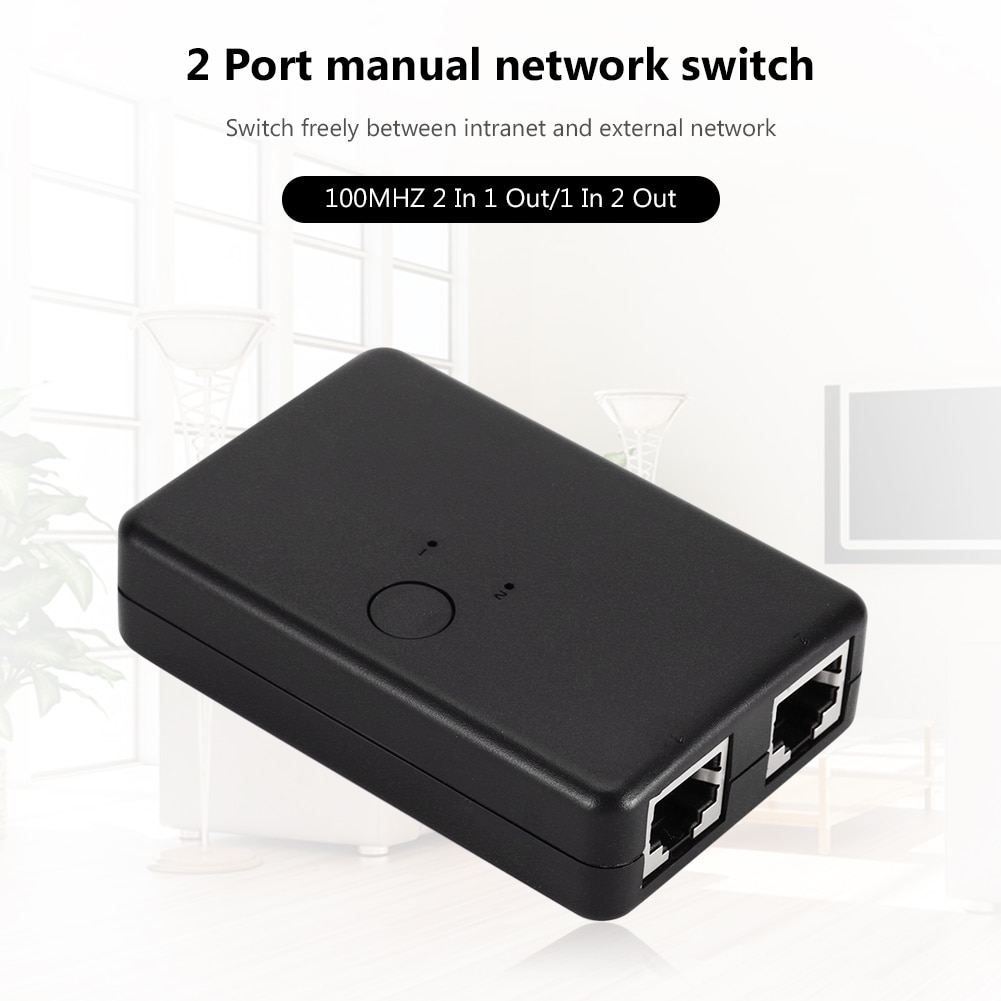 Mini 2 Port Desktop 1000 Mbps Network Switch RJ45 ... – Vicedeal