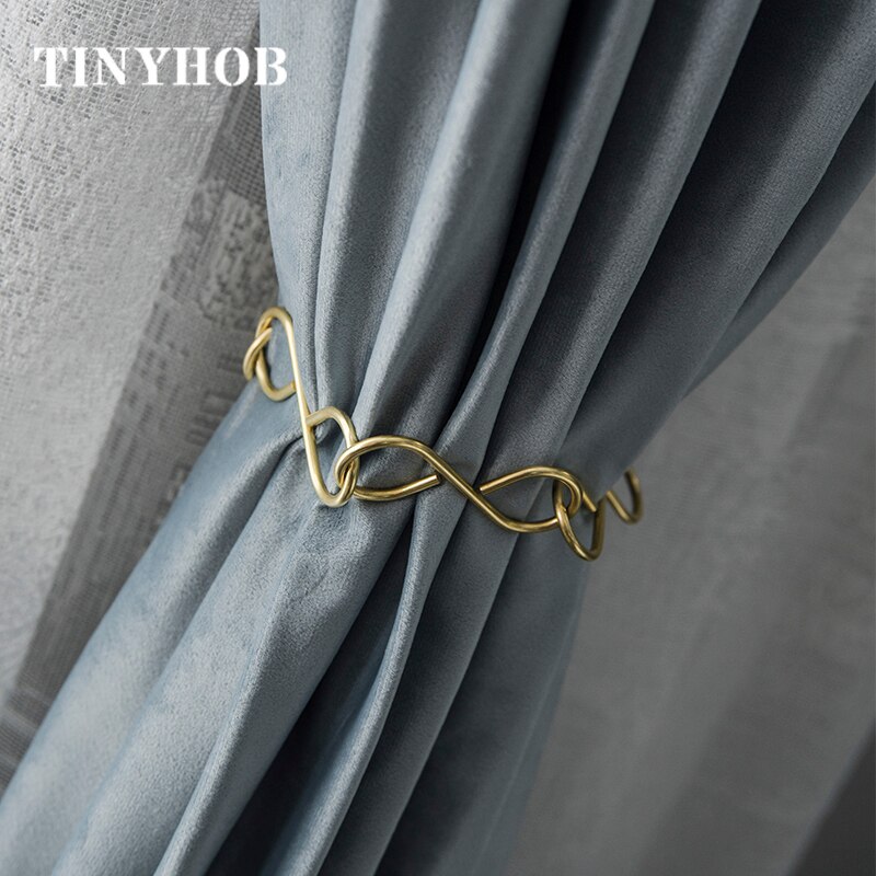 Brass Curtain Holdback Strap Simple Curtain Access... – Grandado