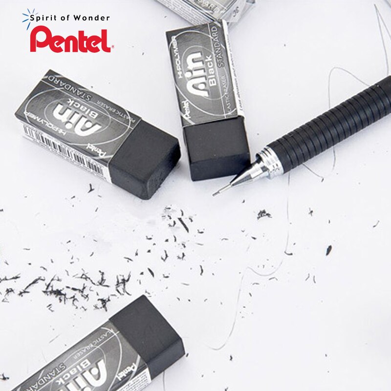 Pentel ZEAH06 Black Eraser 12 Pieces AIN Hi Polime... – Grandado