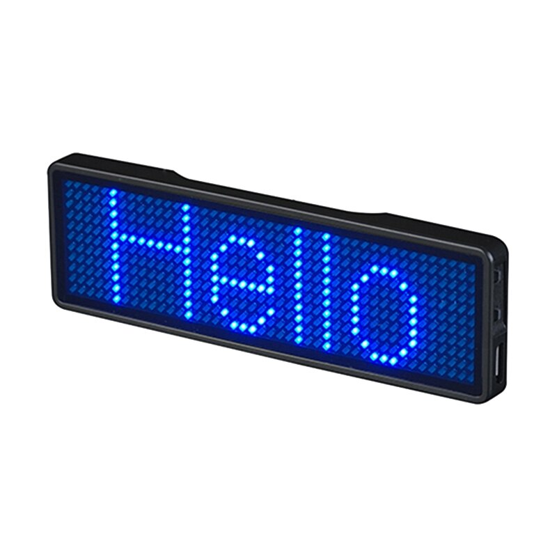 Bluetooth LED Name Badge Rechargeable Light Sign D... – Grandado