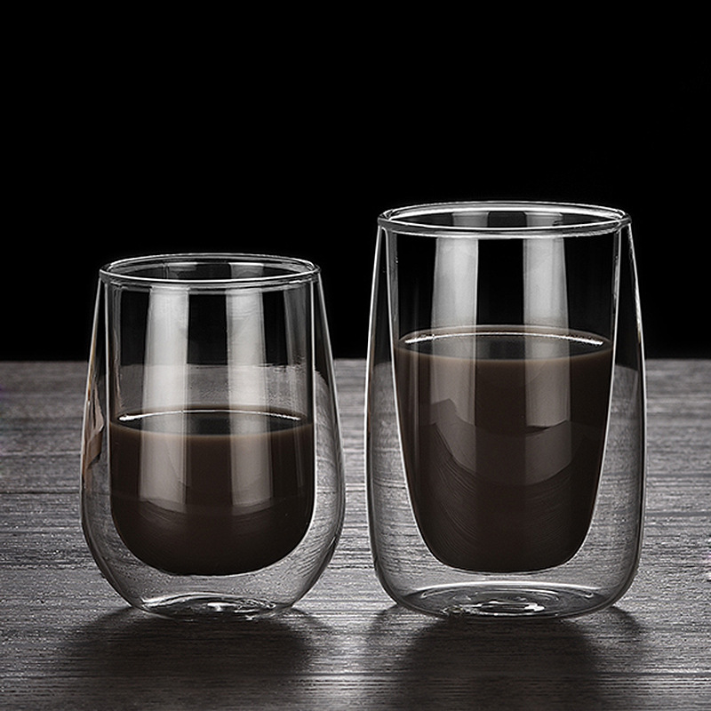 180ml 250ml Transparent Glass Coffee Cups Double-l... – Grandado